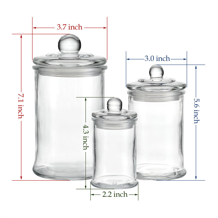 Winston Porter 3 Piece Apothecary Jar Set And Reviews Wayfair